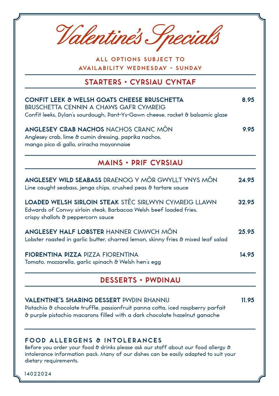 Dylan's Restaurant | Celebrate Valentine's at Dylan's!